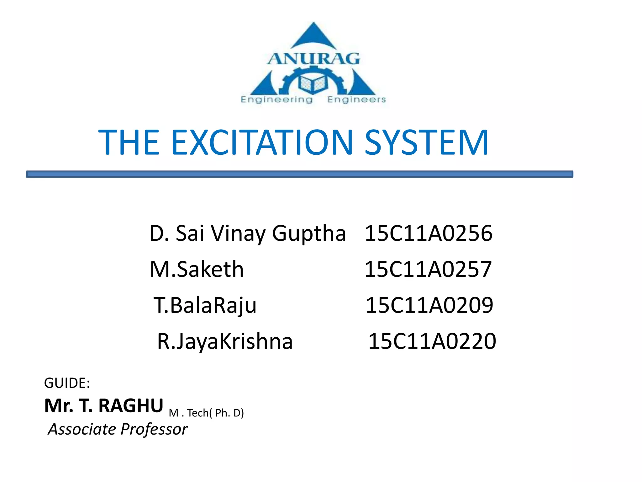 The Excitation system by SAI | PPTX