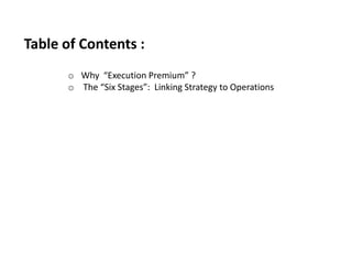 The execution premium | PPTX