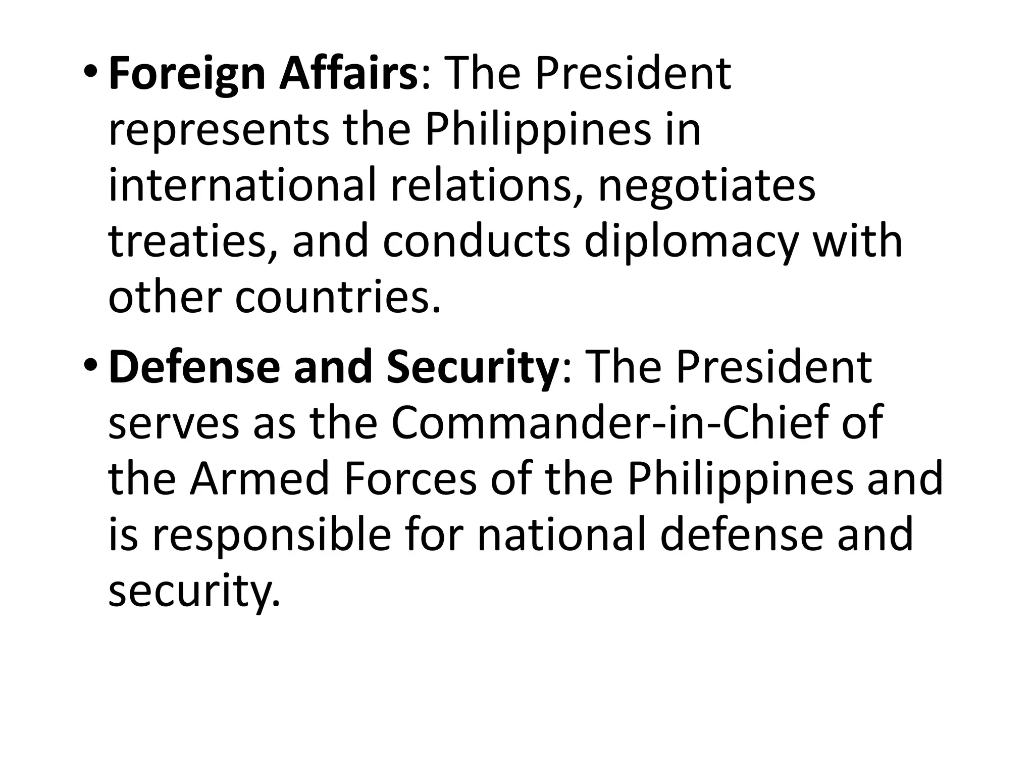 The Executive Branch is important in our government it plays a vital ...