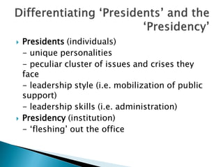 The Executive Branch | PDF