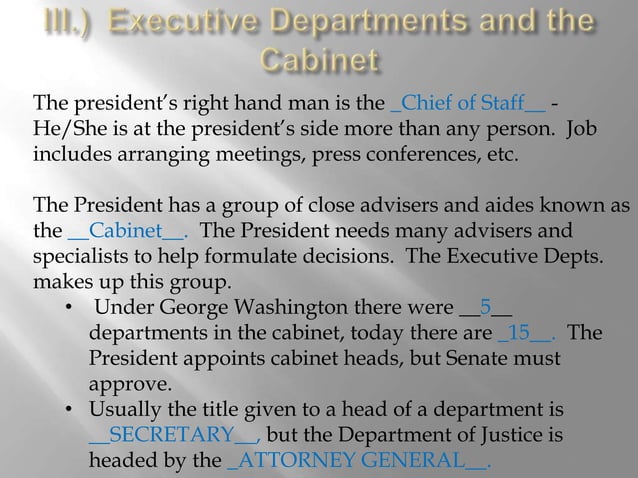 The Executive Branch | PPT