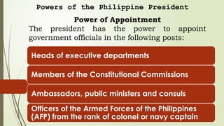 The Executive Branch of Government in the Philippines | PPTX
