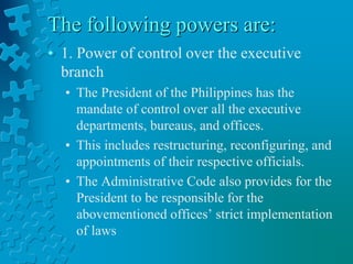 THE EXECUTIVE BRANCH OF THE PHILIPPINE GOVERNMENT | PPTX