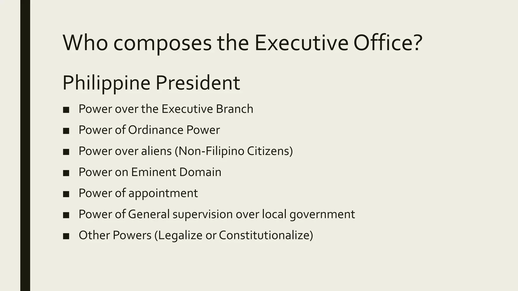 The executive branch of the philippine government | PPTX