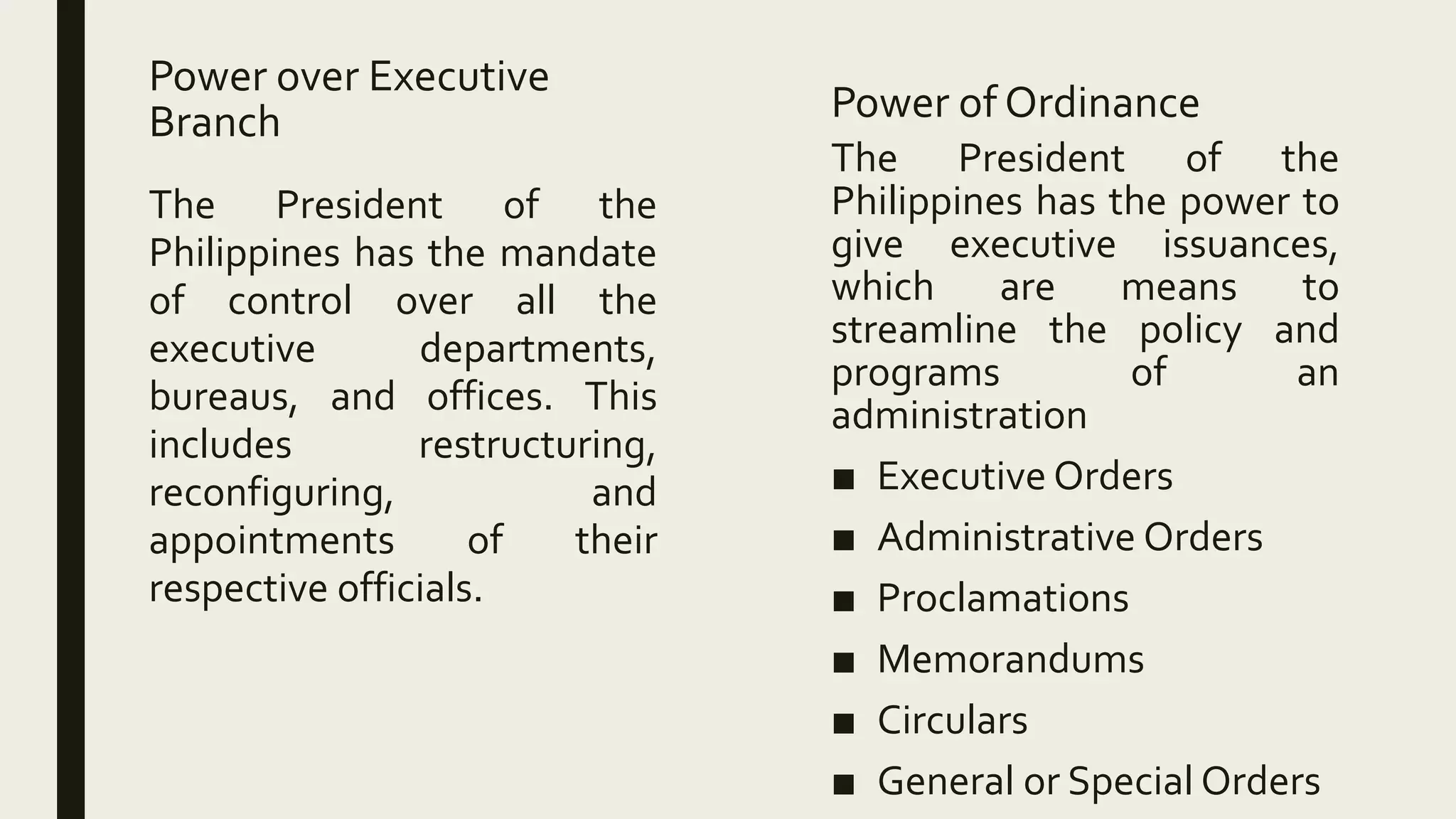 The executive branch of the philippine government | PPTX
