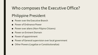 The executive branch of the philippine government | PPTX