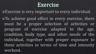 The exercise program | PPTX