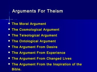 Power Point: The Existence of God | PPT