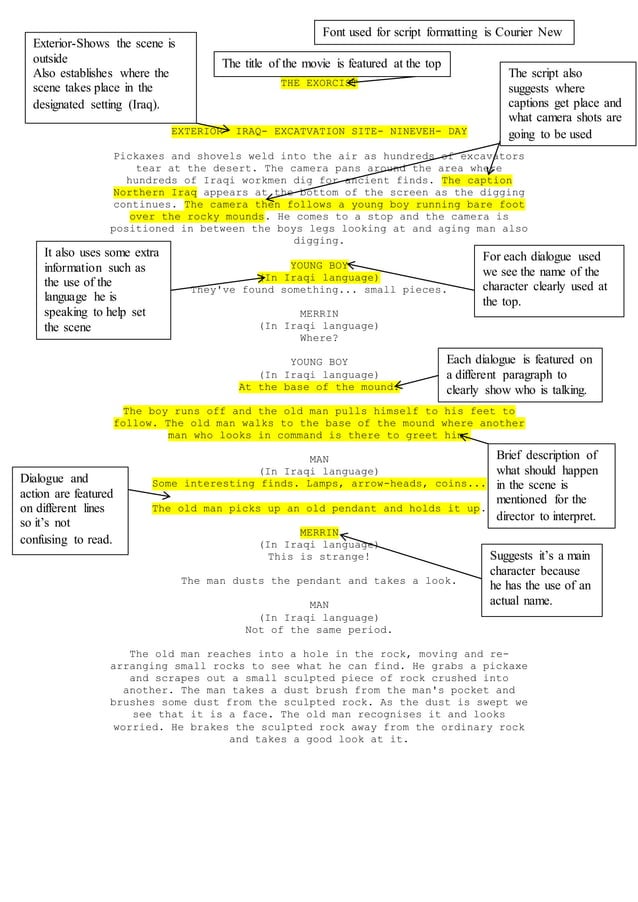 The exorcist script analysis | PDF