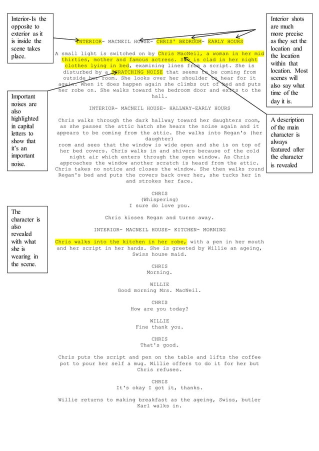 The exorcist script analysis | PDF