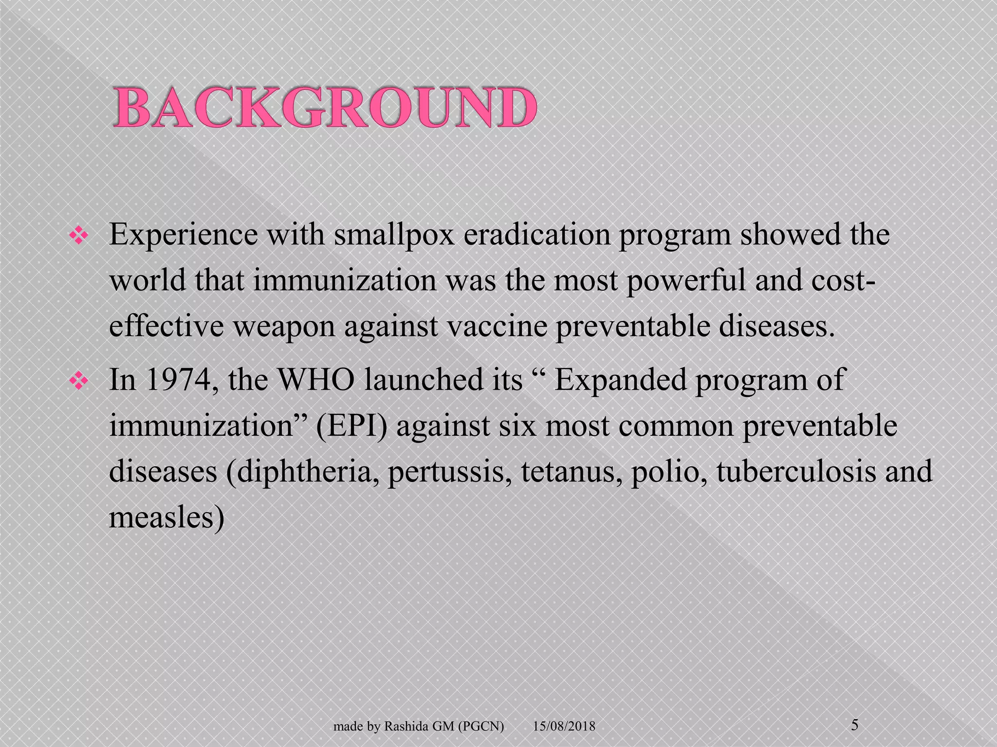 The expanded program on immunization | PPTX