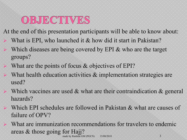 The expanded program on immunization | PPTX