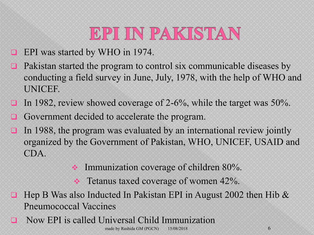 The expanded program on immunization | PPTX