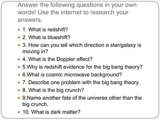 The expanding universe | PPTX