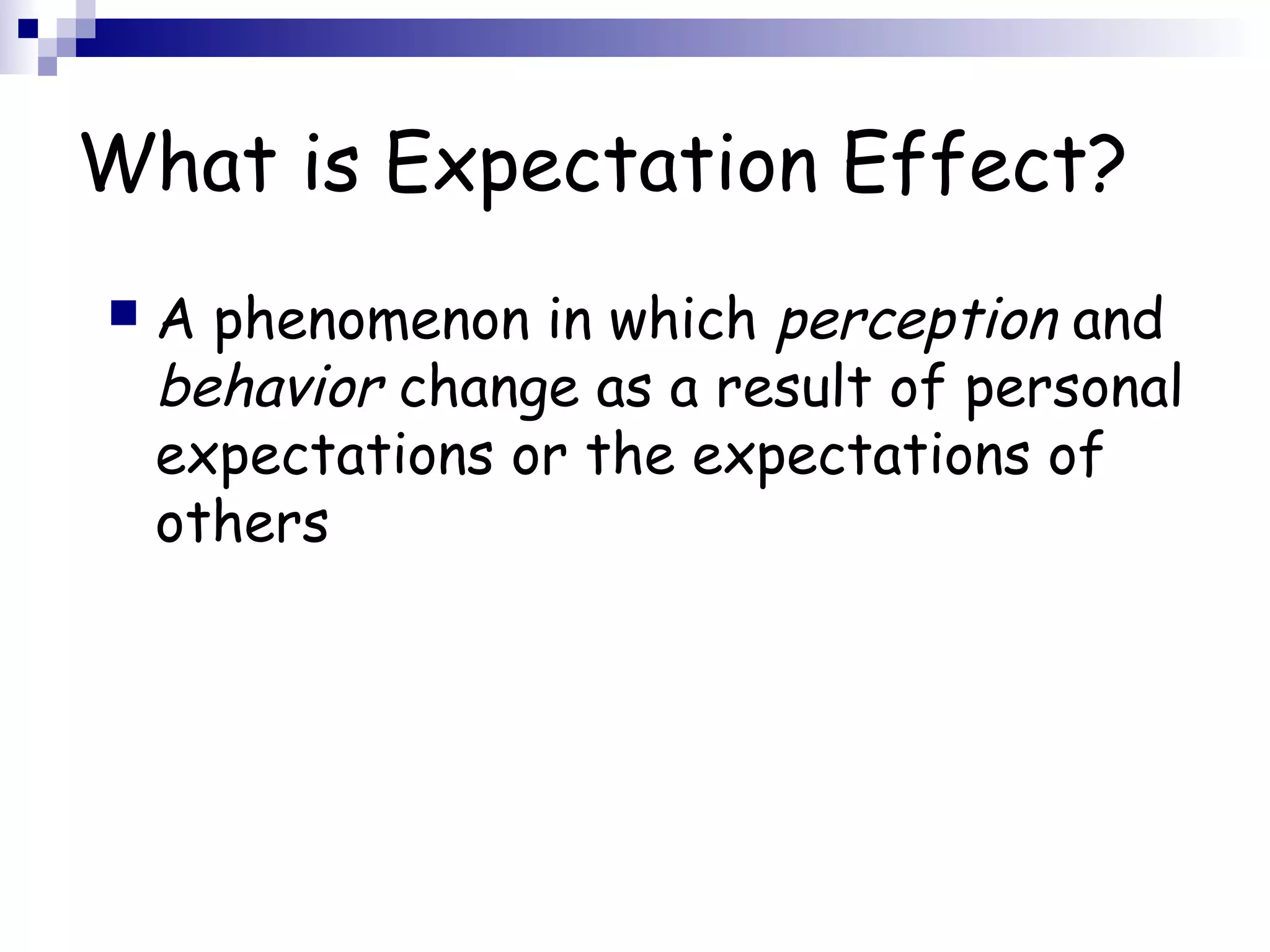 The expectation effect | PPT
