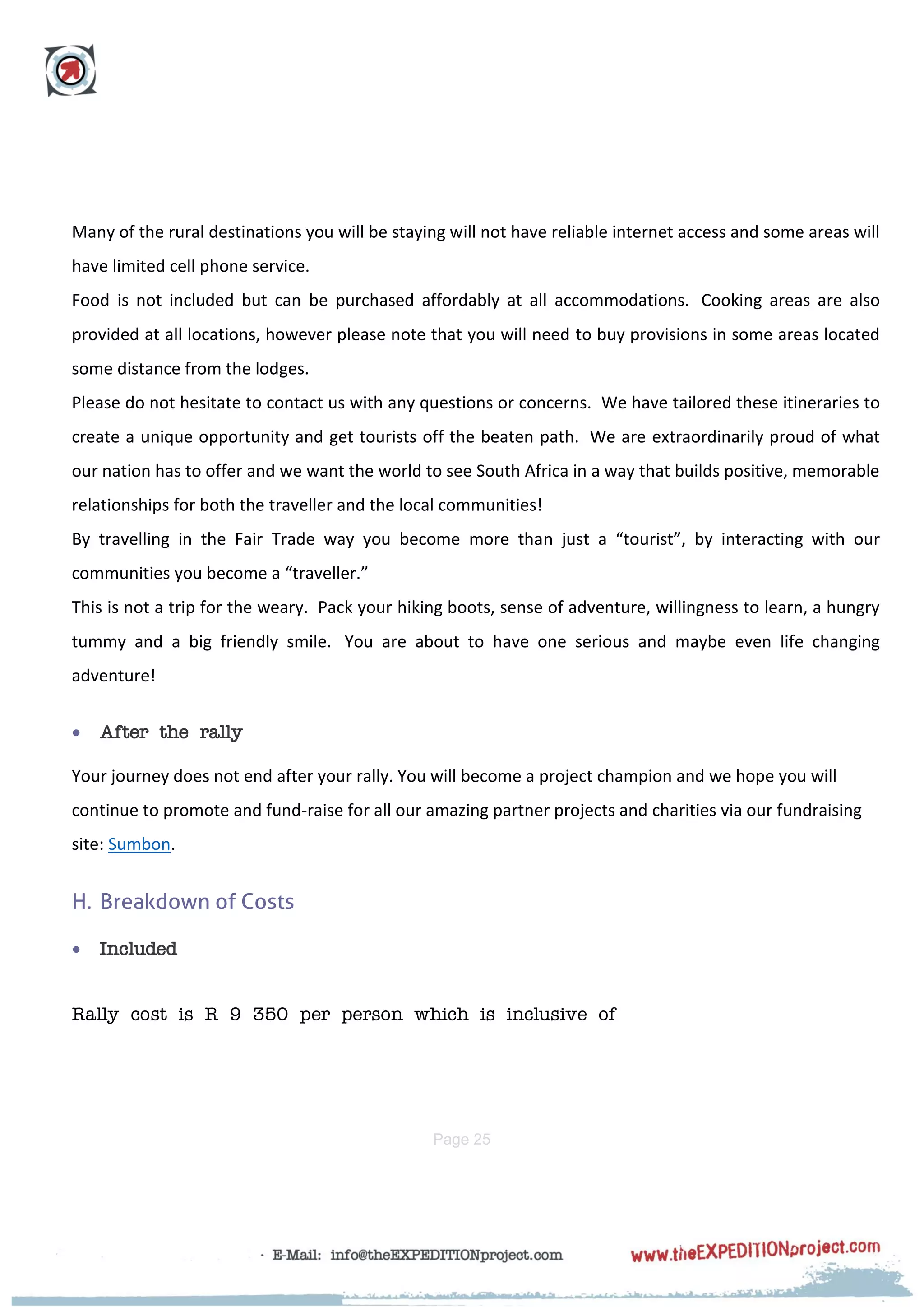 Expedition Project Rally 2017- INFO PACK | PDF