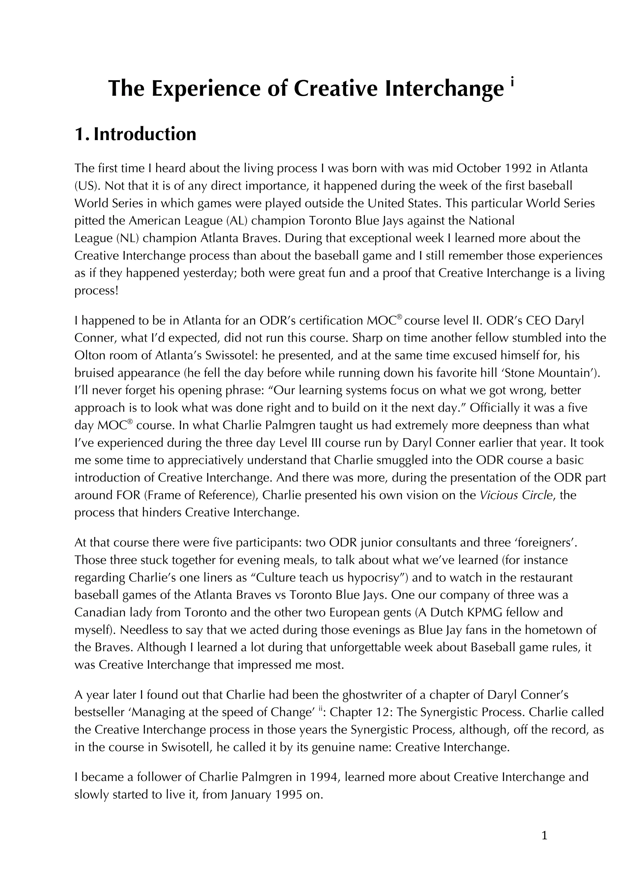 Essay: The experience of creative interchange | PDF