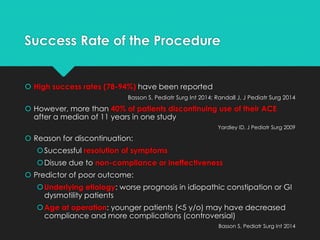 The experience of malone antegrade continence enema | PDF
