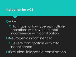 The experience of malone antegrade continence enema | PDF