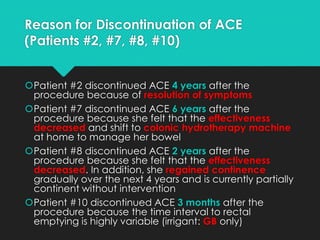 The experience of malone antegrade continence enema | PDF