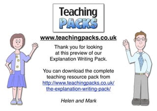 The Explanation Writing Pack | PDF
