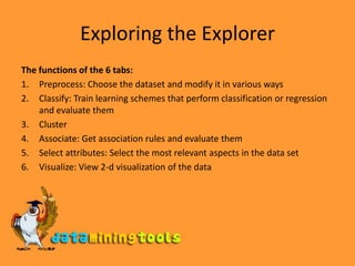 WEKA:The Explorer | PPT