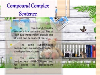 Simple, Compound, Complex Sentences | PPT