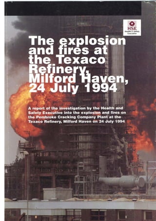 The explosion and fires at the texaco refinery milford haven | PDF