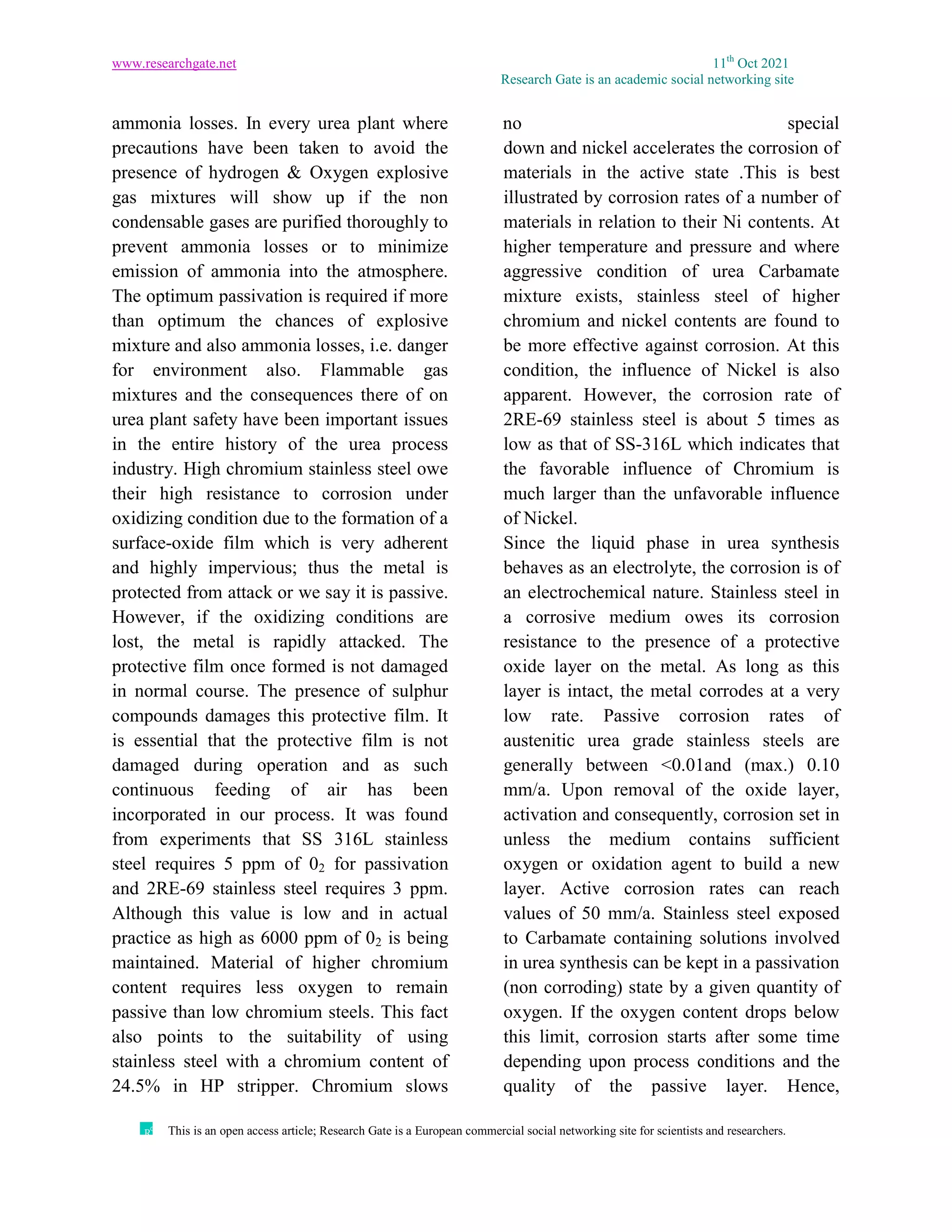 The explosion hazard in urea process (1) | PDF