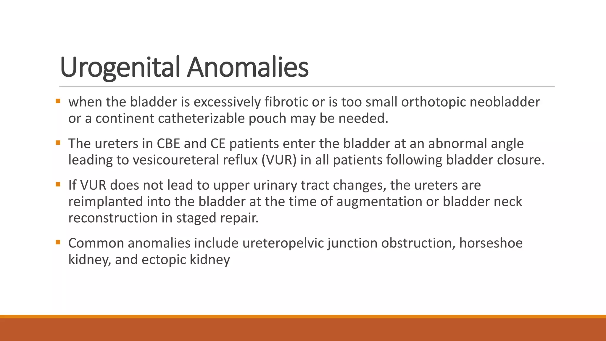 The exstrophy epispadias complex | PDF