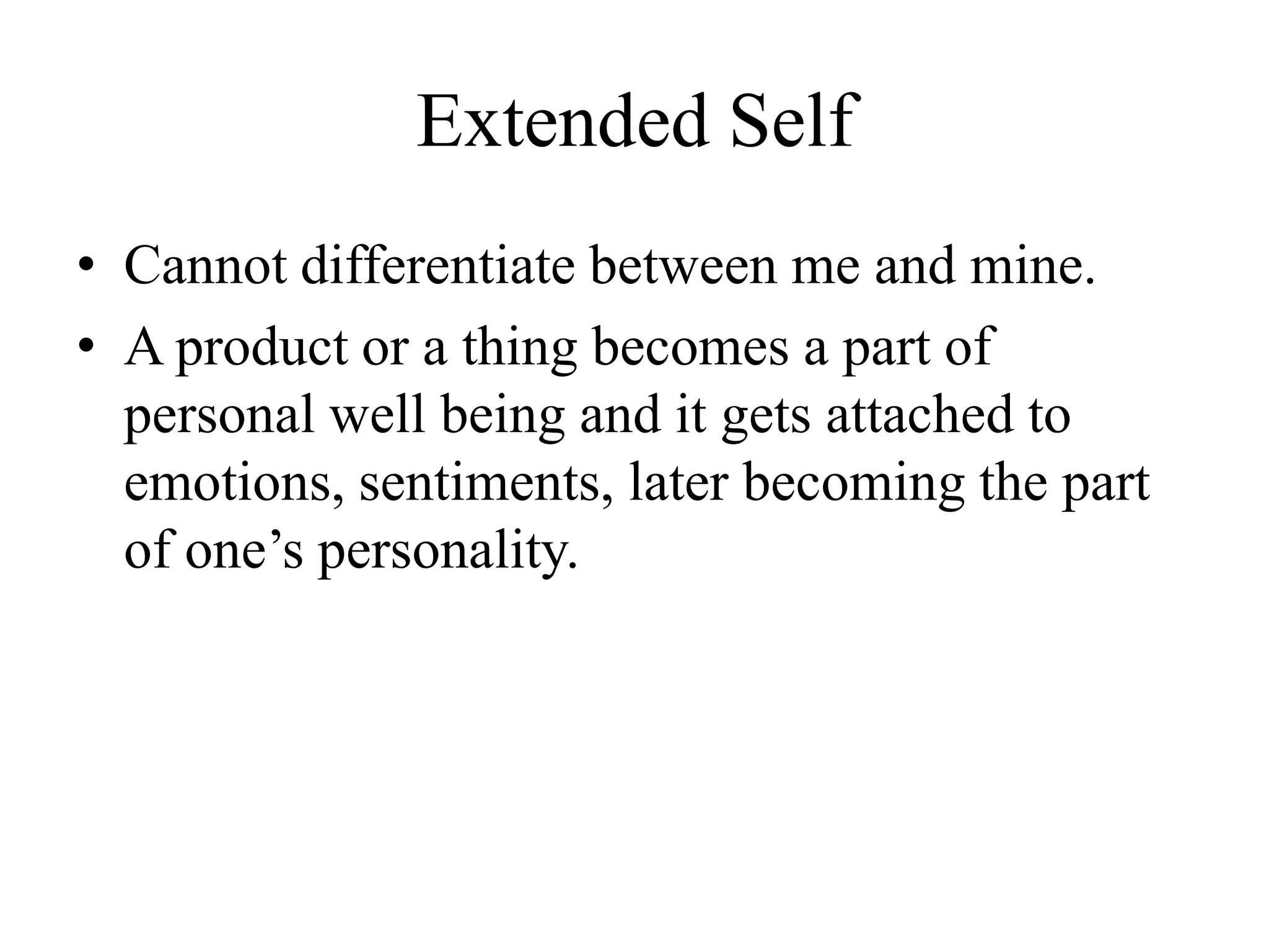 The extended self | PPTX