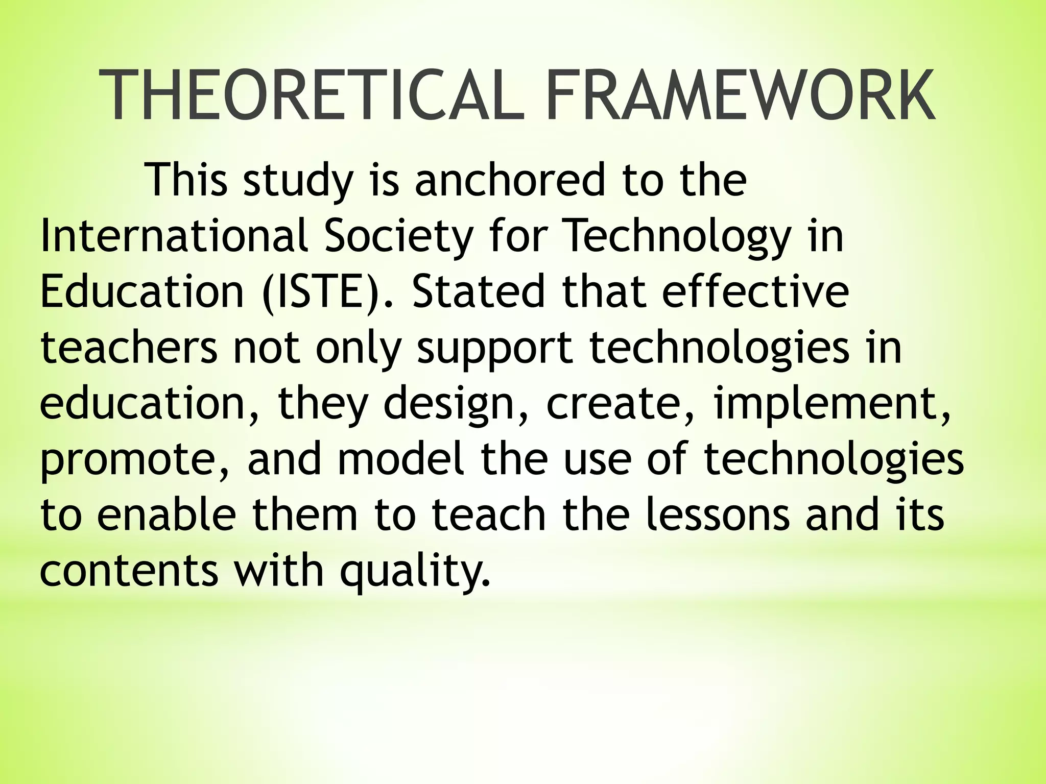 The extent of technology integration | PPTX