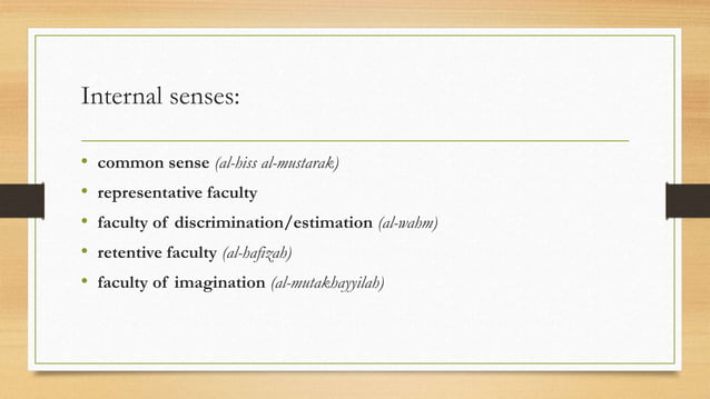The External and Internal Senses.pptx | Islam | Religion & Spirituality