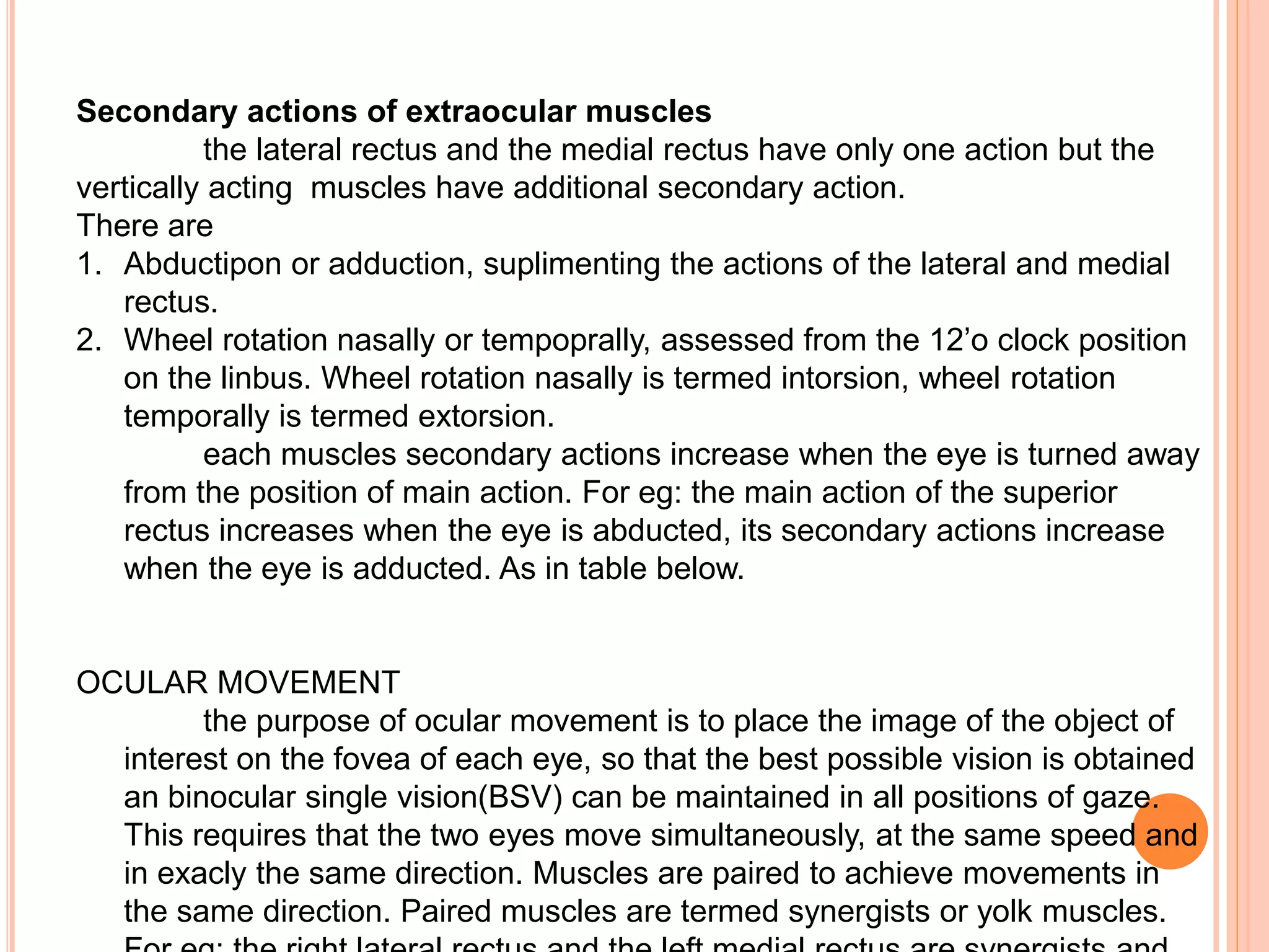 The extraocular muscles and ocular movements | PPTX