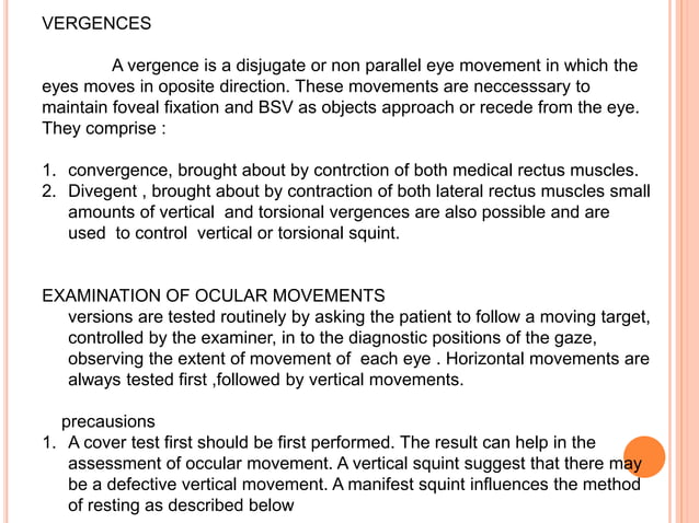 The extraocular muscles and ocular movements