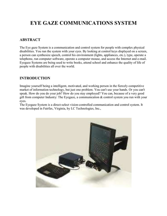 The eyegaze communication system | DOCX