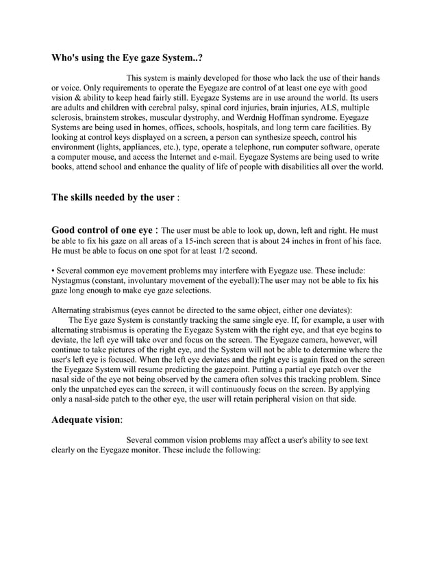 The eyegaze communication system | DOCX