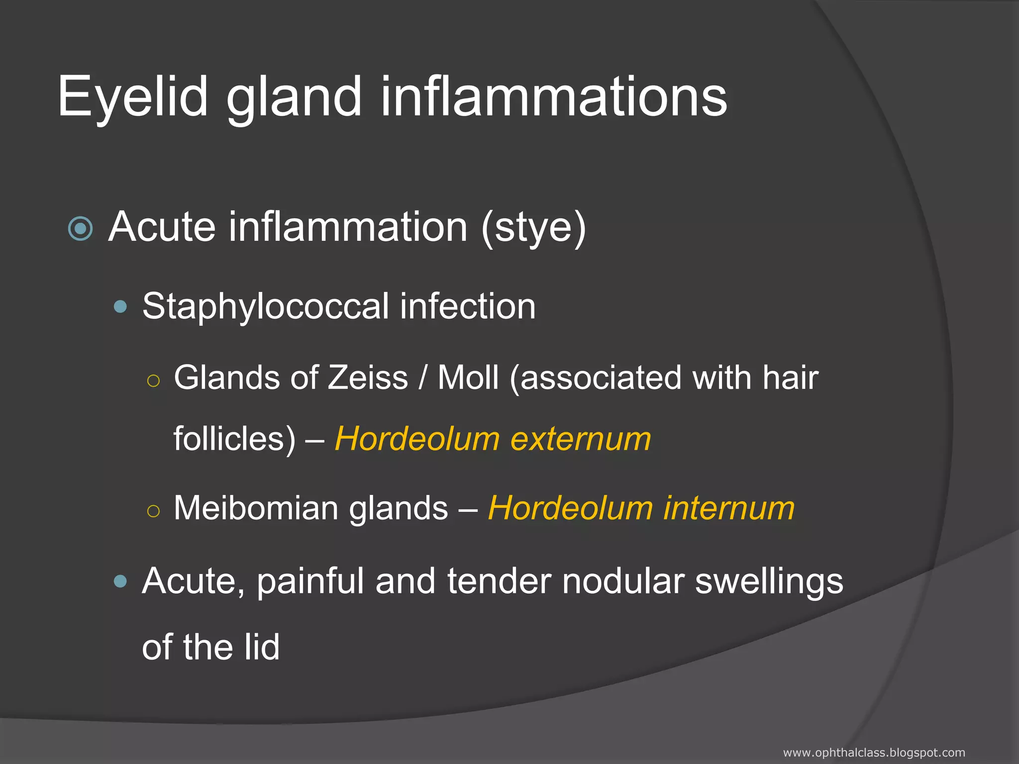 Lids and Adnexa Class1: The eyelid margin | PPTX