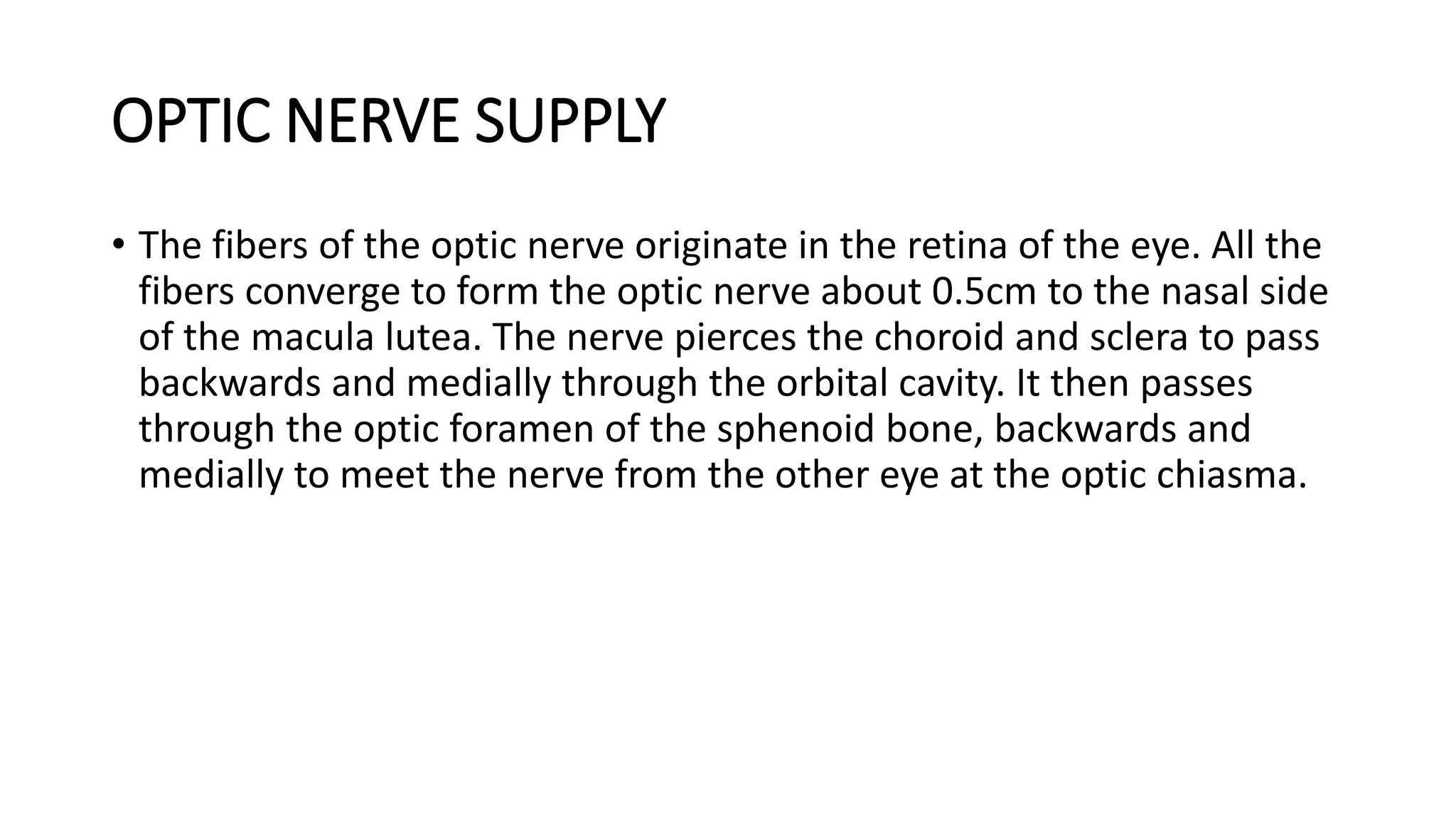 The eye (sense of sight organ) | PPT | Free Download