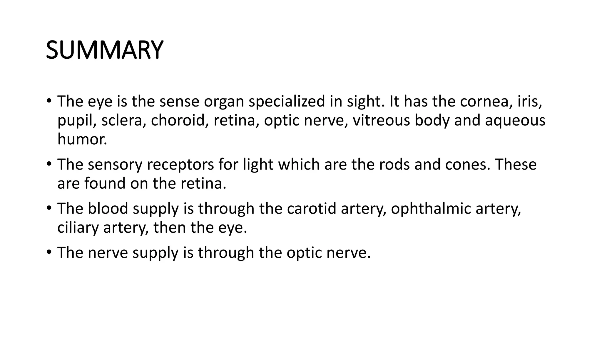 The eye (sense of sight organ) | PDF