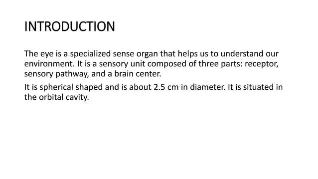 The eye (sense of sight organ) | PDF