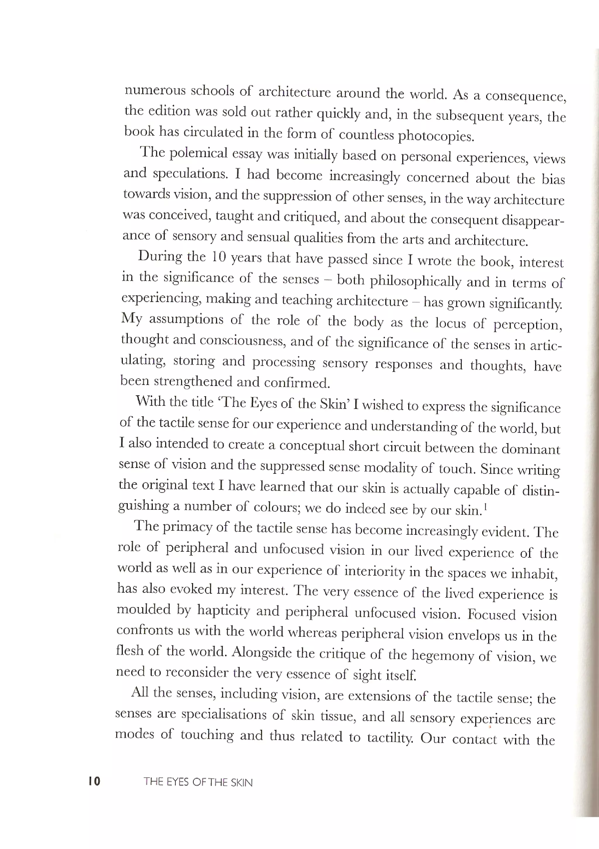 The eyes of the skin architecture and the senses | PDF
