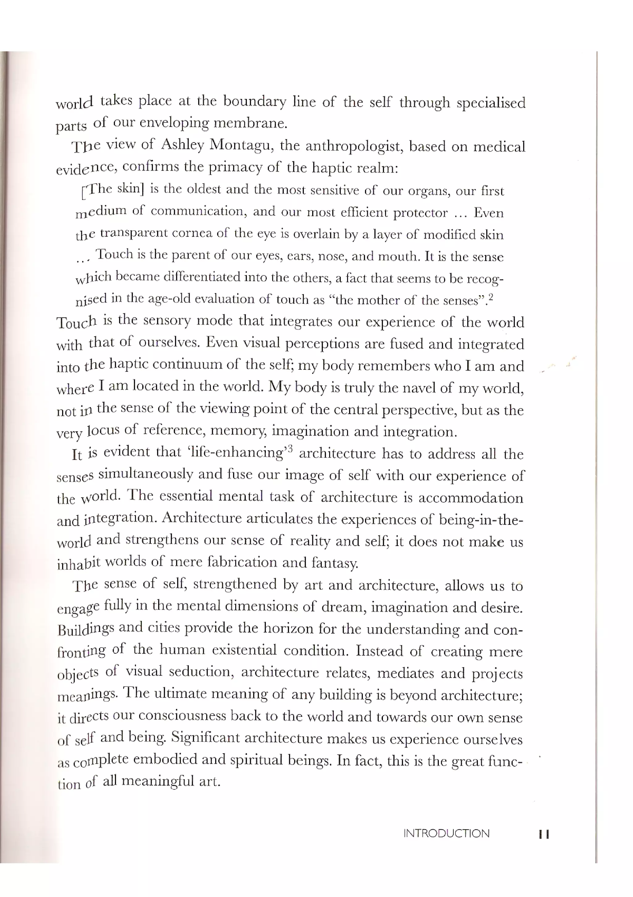 The eyes of the skin architecture and the senses | PDF