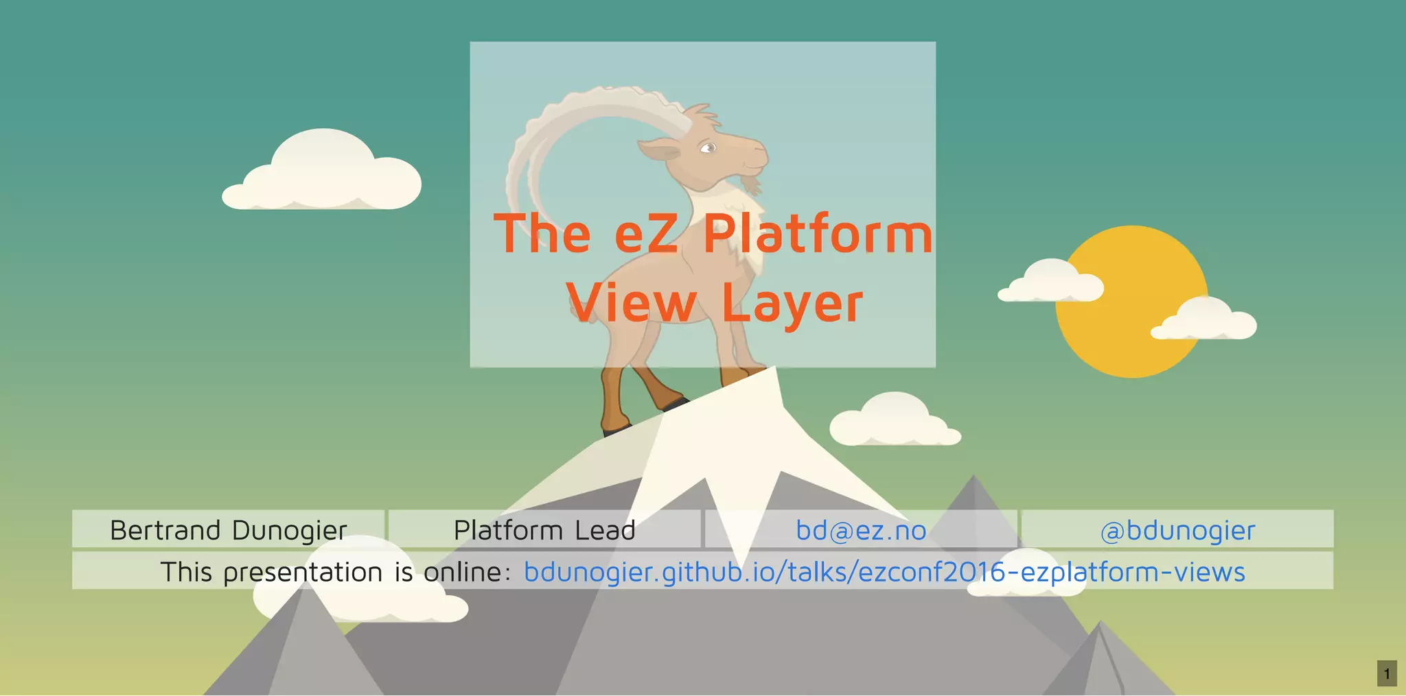 The eZ Platform view layer – eZ Conference 2016 | PDF