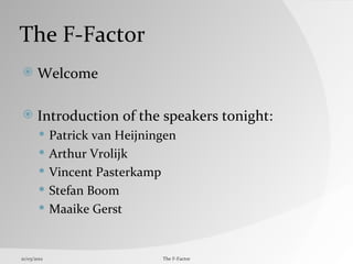 The F-Factor | PPT