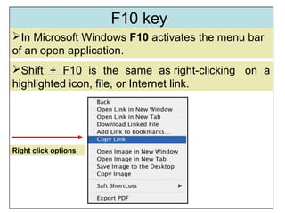 The f1 to f12 keys | PPS