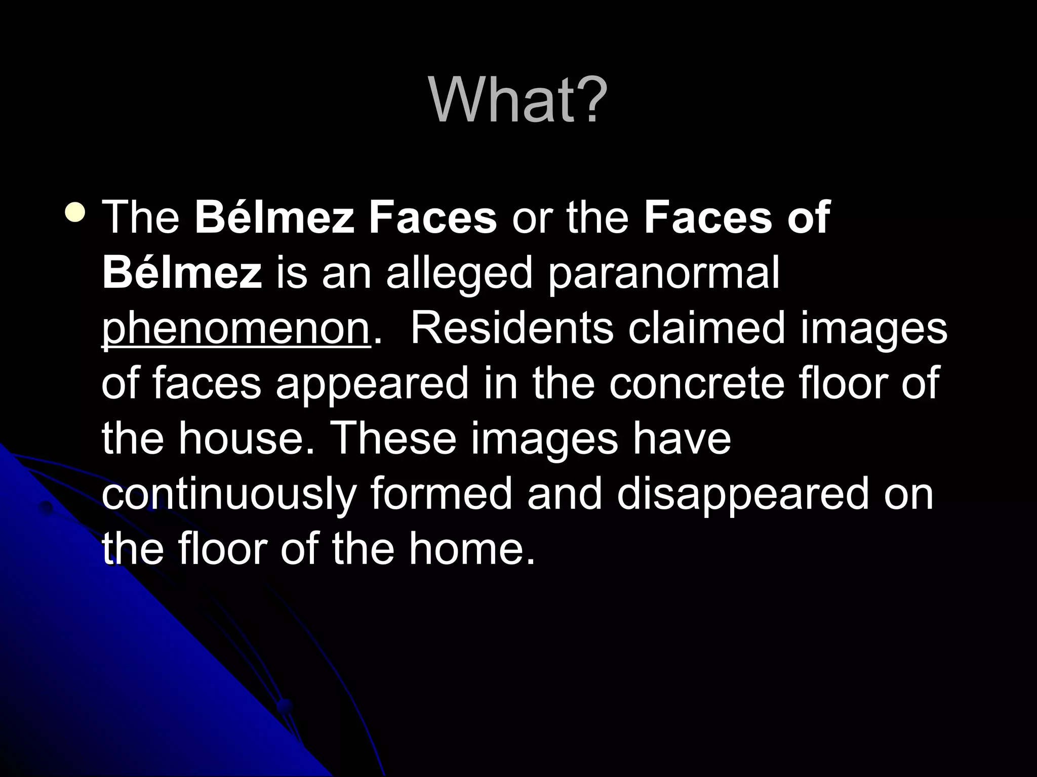 The faces of belmez | PPT