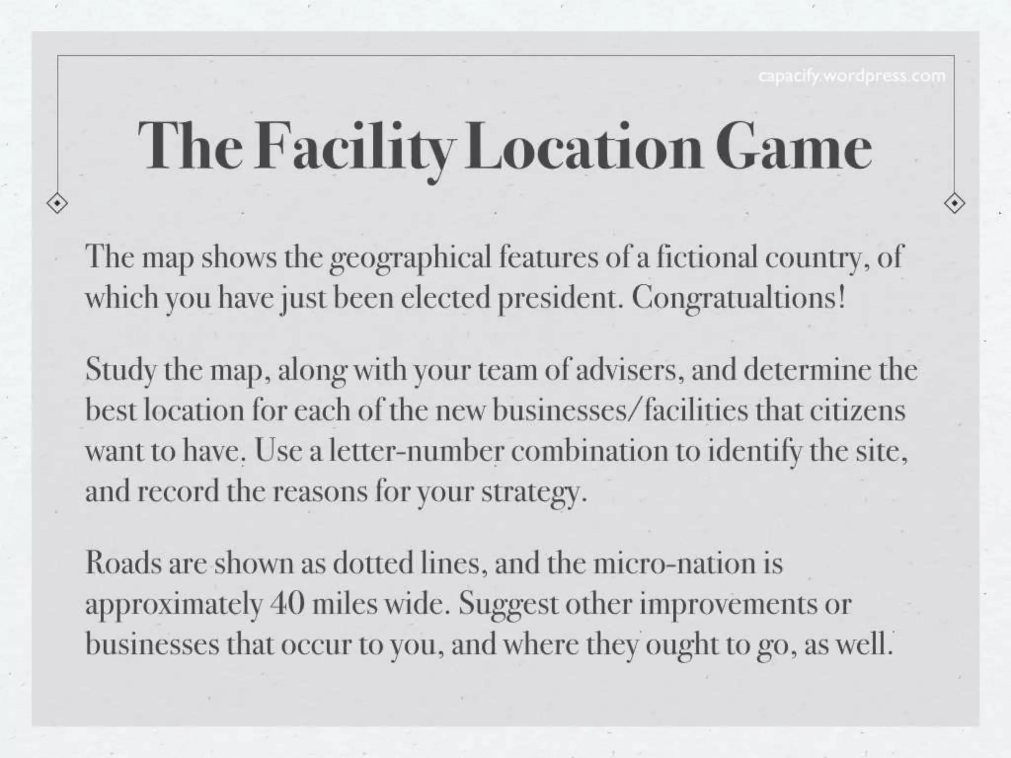 The Facility Location Game | PPTX | Education