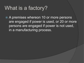 The Factories Act 1948 | PPTX