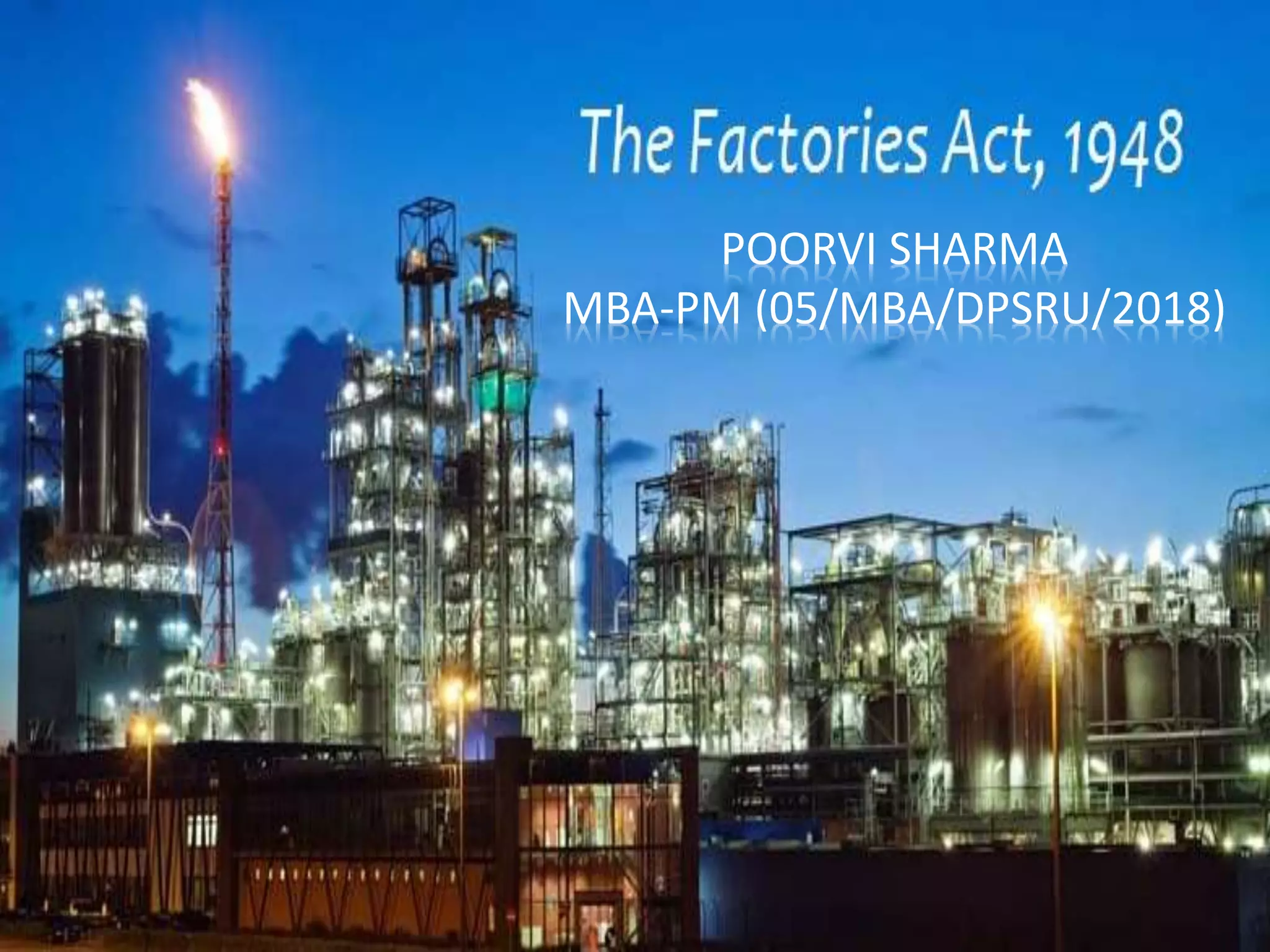 The factories act 1948 (1) | PPT